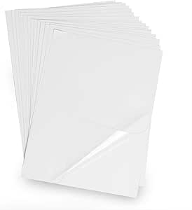 Amazon.com : Printable Transparent Sticker Paper 8.5" X 11"- Blank ...