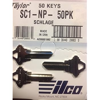 SC1 Brass Key blank, Ilco SC1-BR-250PK, 250/Box - - Amazon.com