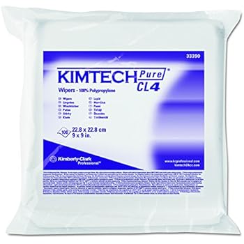 Kimtech 33330 W4 Critical Task Wipers, Flat Double Bag, 12x12, White ...