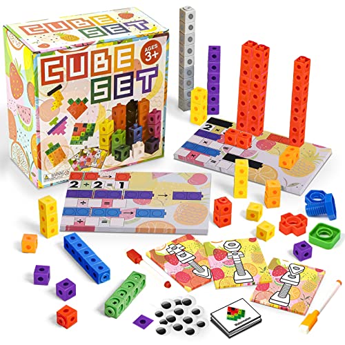 Math Number Blocks STEM Cubes Manipulatives Cubes - 100Pcs+ Math Games ...