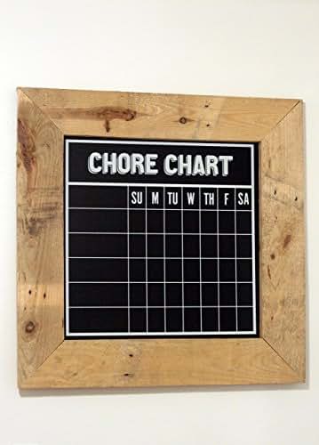 Amazon.com: Rustic Chalkboard Chore Chart With Barnwood Frame, Chore ...