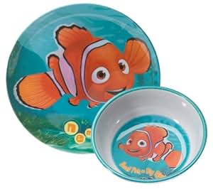 Amazon.com | Zak Designs Finding Nemo 8-Piece Plate And Bowl Set ...