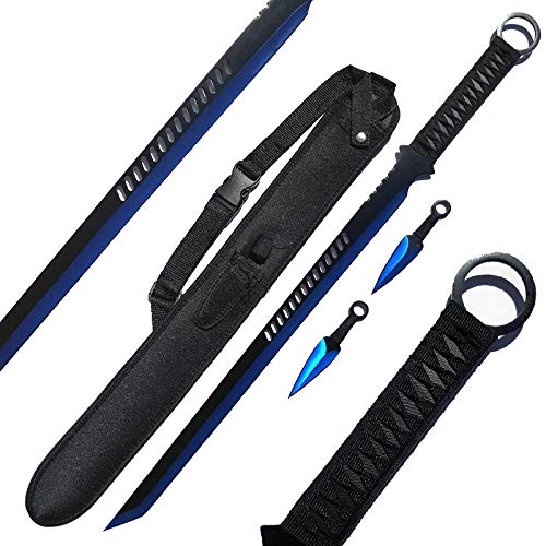 Ninja Sword Machete Throwing Knife Tactical Katana Tanto Blade, 27-Inch ...