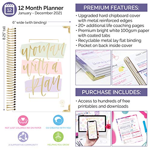 HARDCOVER bloom daily planners 2021 Calendar Year Day Planner (January ...