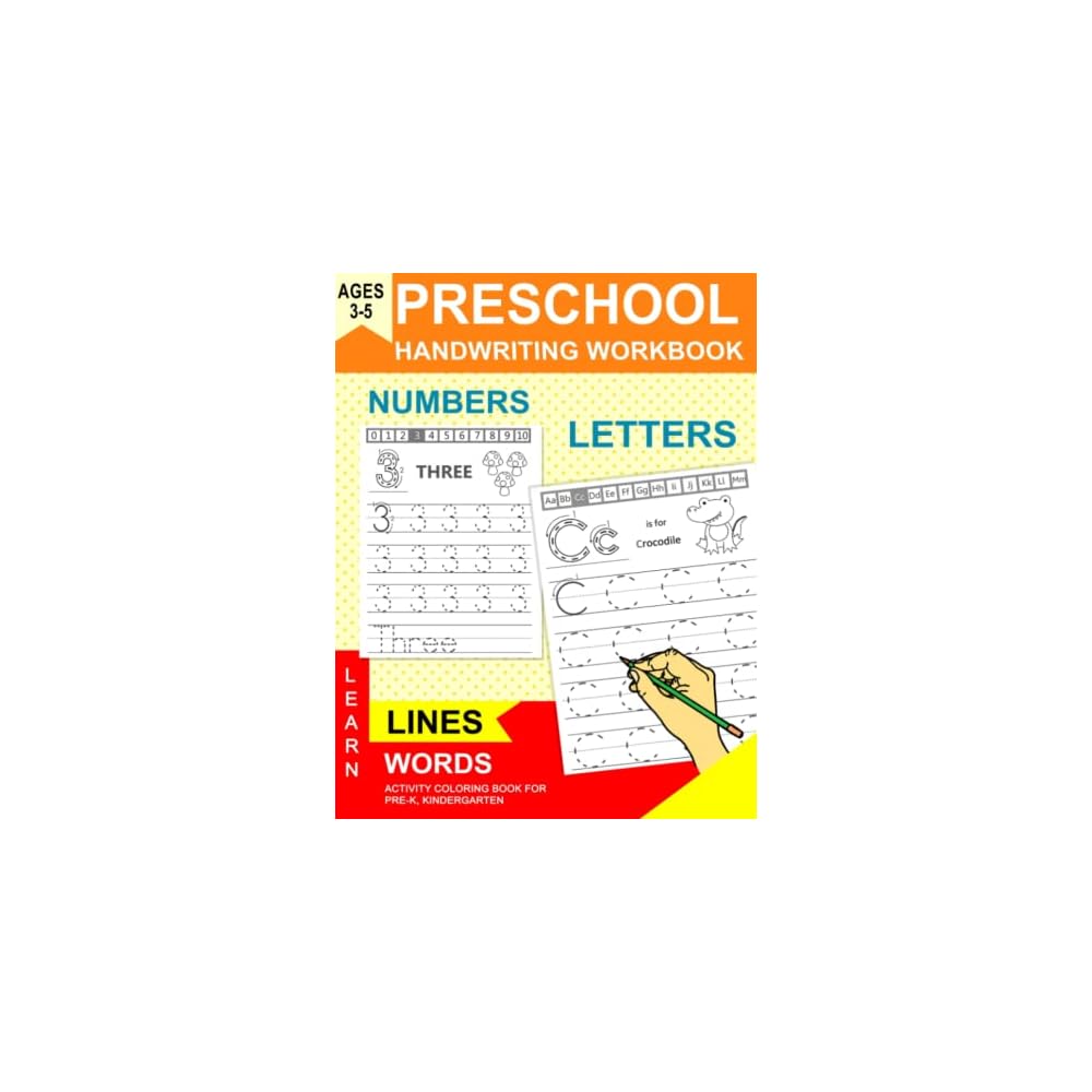 Buy Preschool Handwriting Workbook: Letters and Numbers Tracing Book ...