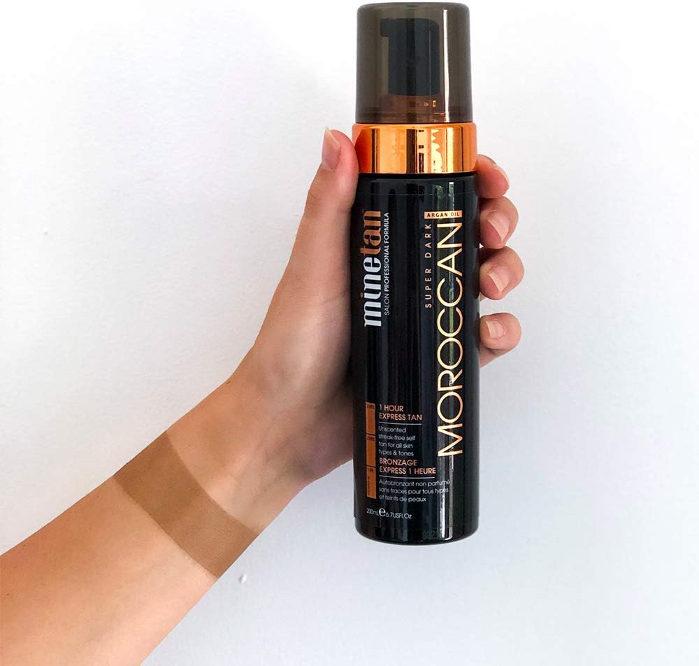 MINETAN BODY Moroccan Self Tan Foam – Argan Oil Enriched Self Tanning ...