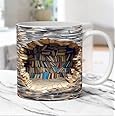 Amazon.com: 3D Bookshelf Mug - Library Shelf Cup, Book Lovers Coffee ...