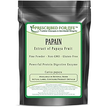 Amazon.com: Papain - Natural Powder Extract of Papaya Fruit - Protein ...