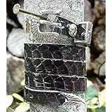 Western Hatband Black & White Genuine Python Snake Skin with 3 Pc ...