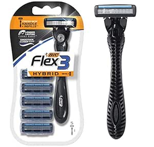 Amazon.com: BIC Flex 3 Hybrid Men's 3-Blade Disposable Razor, For a ...