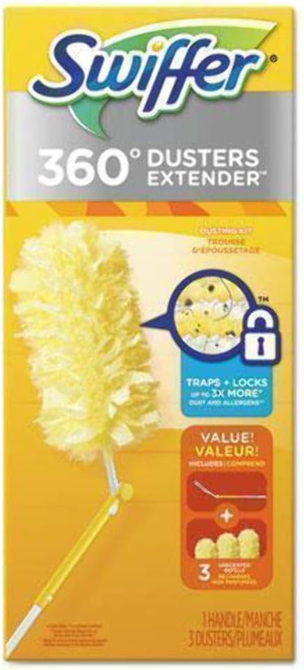 Swiffer 360 Dusters with Extendable Handle Disposable Cleaning ...