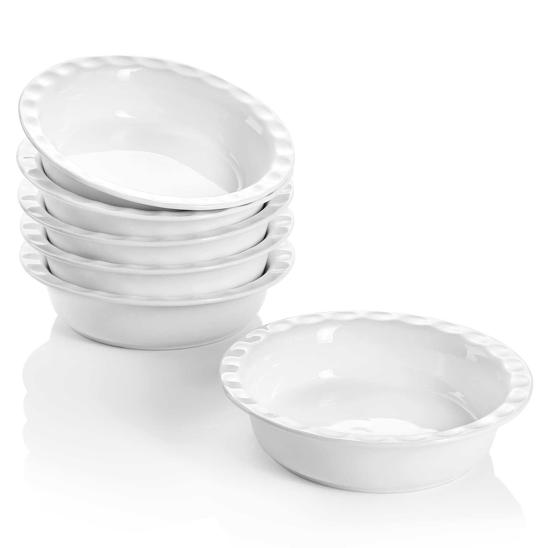 Onniyor Ceramic Mini Pie Pan, 14 oz Individual Pie Dish for Baking, 7 ...