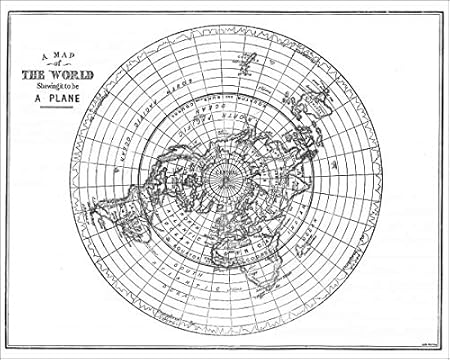 Media Storehouse 10x8 Print of Flat Earth map of the world showing it ...