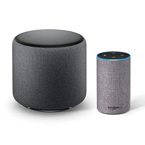 Echo Sub Bundle with Echo (2nd Gen) - Heather Gray Fabric (Color ...