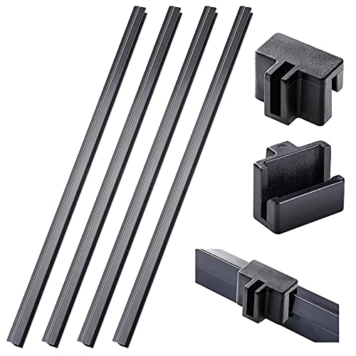 34 Pieces Hanging File Rail and Clip Set 30 Black Hanging File Clips 4 ...