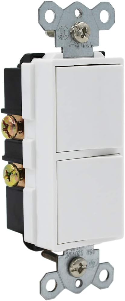 Amazon.com: ESD Tech 15 Amp Double Rocker Switch, 120V Single-Pole ...