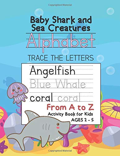 Baby Shark and Sea Creatures Number Tracing Book Math Activity Workbook ...