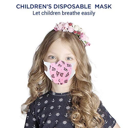 Face Masks for Kids Pink (30 Pack)- 3D Ergonomic & & Tight Sea & Skin ...