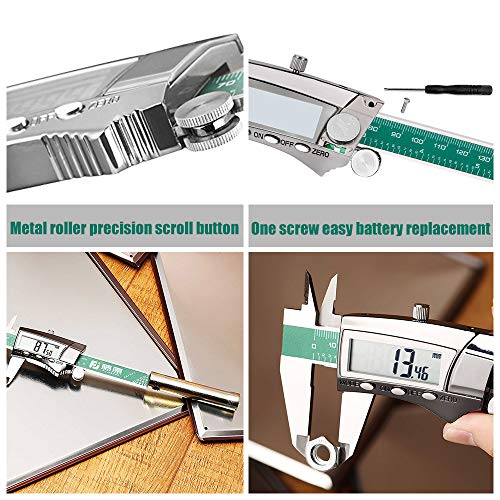 磊Digital Vernier Caliper with Extra Large | 0-6inch | 150mm Millimeter ...