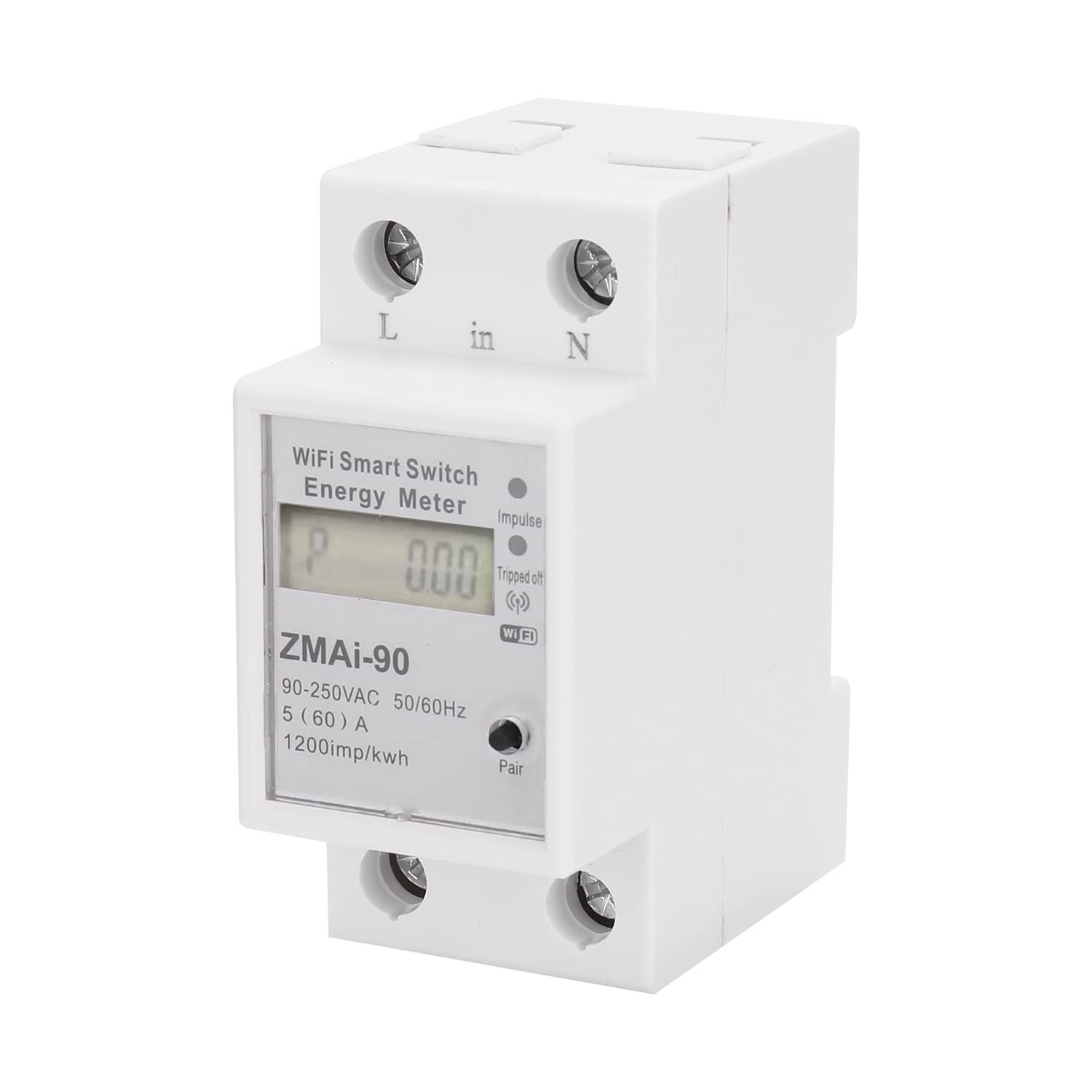 Splenssy Single-Phase Din Rail WiFi Intelligent Energy Meter Power Consumption Kwh Meter ...