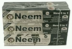Amazon.com : NEEM ESSENTIAL TOOTHPASTE NEW 5 IN 1 FORMULA 6 PACK ...