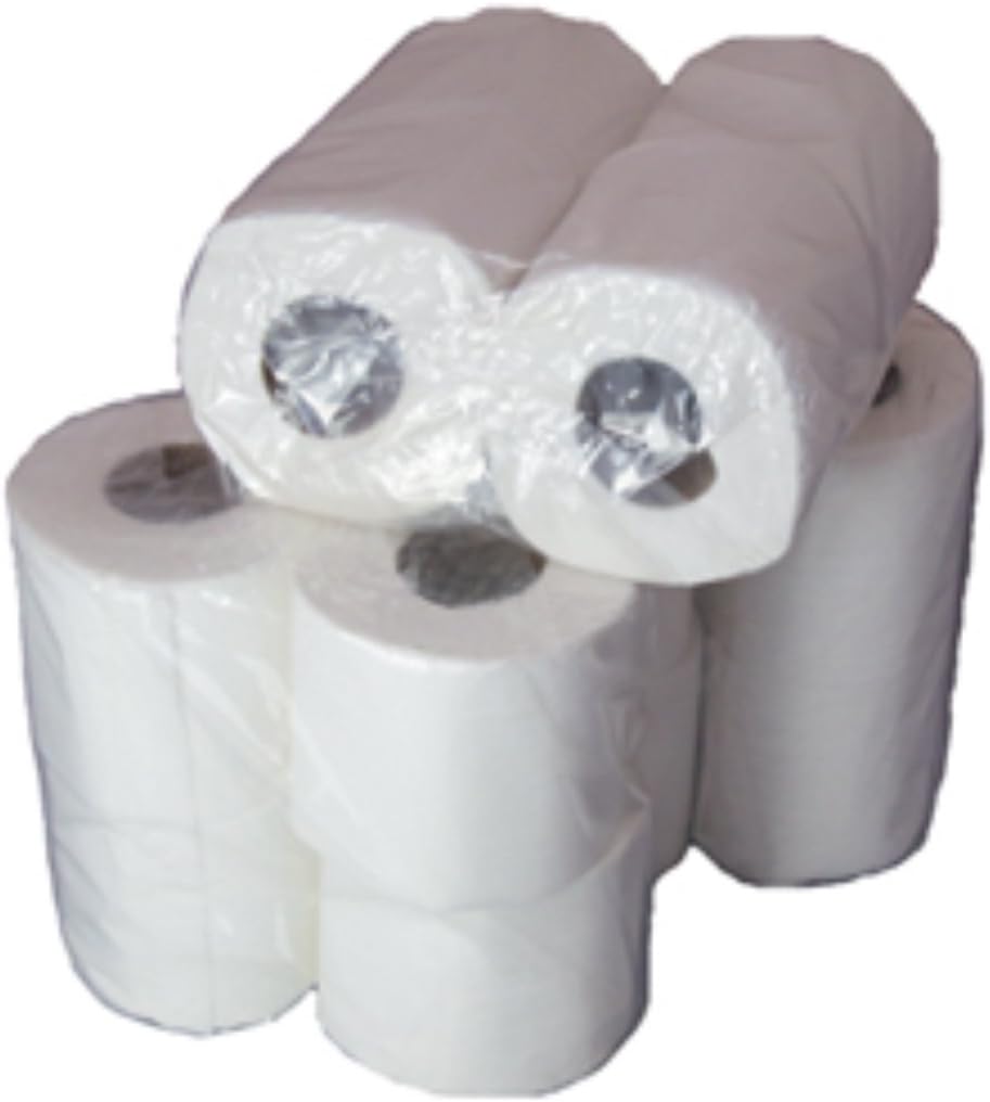 72 Quality Soft White Paper Toilet Loo Rolls Size 100mm 4" Wide x 40 ...