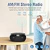 Nextron Portable Stereo CD Player Boombox with AM/FM Radio, Bluetooth ...