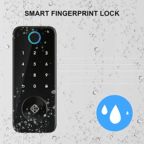 PINEWORLD Fingerprint Door Lock, Biometric Keyless entry deadbolt ...