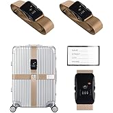 Amazon.com: Veki Cross Luggage Straps Set TSA Approved with Lock ...