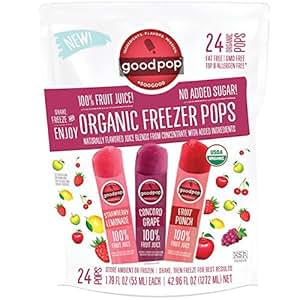 Goodpop, Freezer Pops Variety Organic, 42.96 Ounce: Amazon.com: Grocery ...