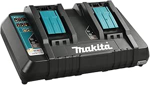 Makita DC18RD 18V Lithium-Ion Dual Port Rapid Optimum Charger, 2-Port ...