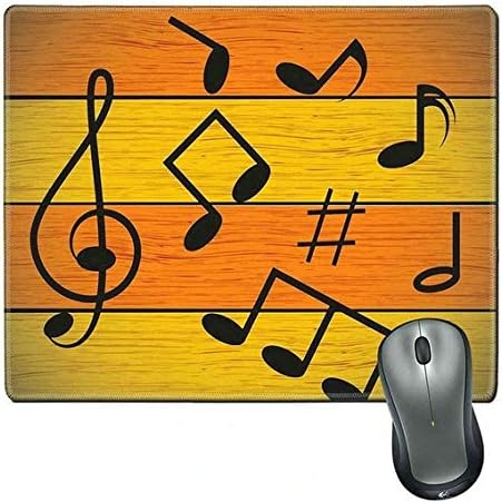 Natural Rubber Mouse pad/Mat with Stitched Edges;Music Notes ...