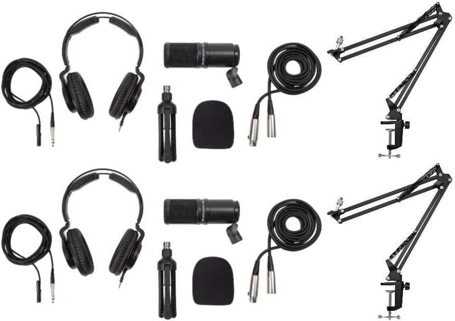 Amazon.com: Zoom ZDM-1 2-Person Podcast Mic Pack Kit with Headphones ...