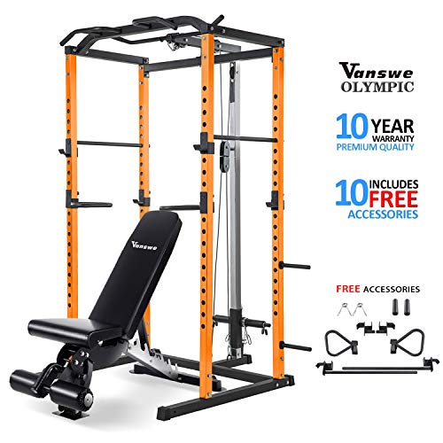 Buy Fitness Power Rack Power Cage Home Gym Equipment Exercise Stand ...