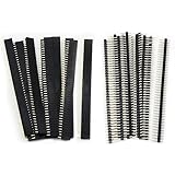 Glarks 240Pcs 2.54mm Straight Single Row PCB Board Female Pin Header Socket Connector Strip ...