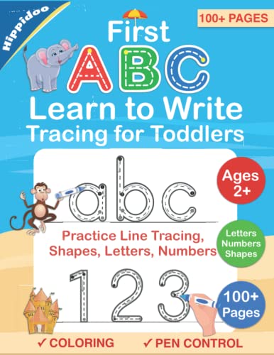 Tracing For Toddlers: First Learn to Write workbook. Practice line ...