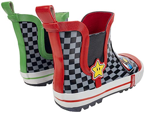 Super Mario Nintendo Rain Boots,Mid Height Slip on Boots,Red Green ...
