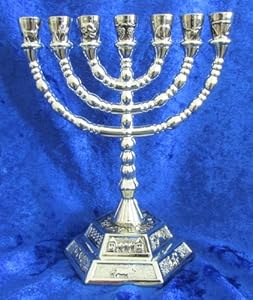 Amazon.com: Menorah - Seven Branch Menorah, Gold Plated 7 Branch Candle ...