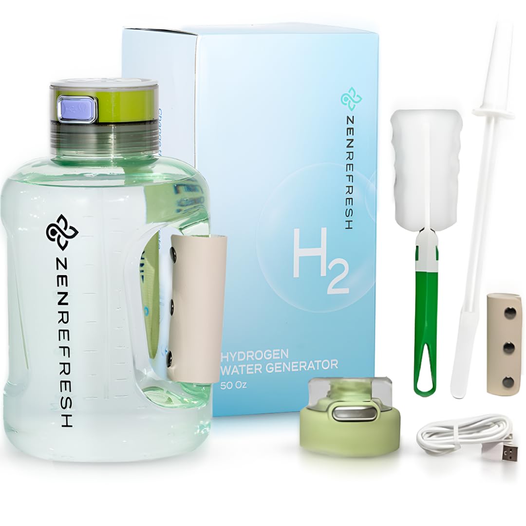 Zen Refresh 50 Oz Hydrogen Water Bottle, 2024 New SPE/PEM Technology ...