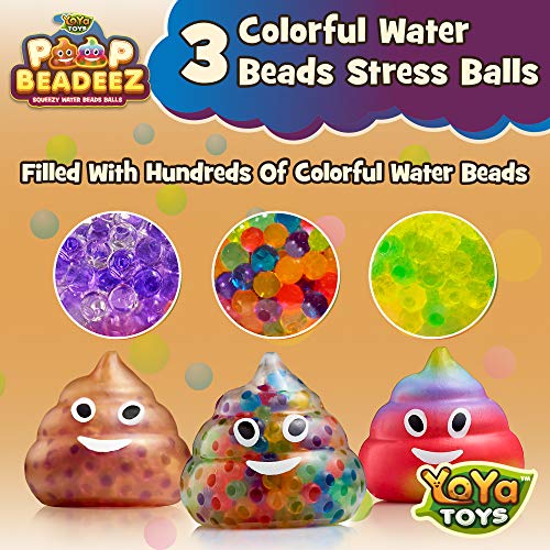 YoYa Toys Beadeez Poop Stress Relief Balls (Set of 3) - Anxiety Relief ...
