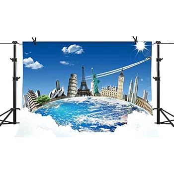 Amazon.com : Yeele 9x6ft Globe Travel Backdrop Earth Map Worldwide ...