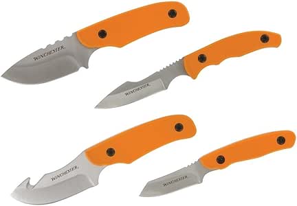 Amazon.com : Gerber Winchester Hunting Knife Set, 4 Fixed Blade Knives ...