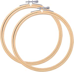 Amazon.com: Better Crafts 10 Inch Embroidery Hoop Wooden Circle Cross ...