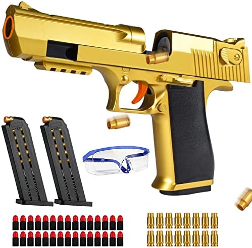 Toy Gun, Shell Ejection Soft Bullet Toy Gun Pistol, Gifts for Boys and ...