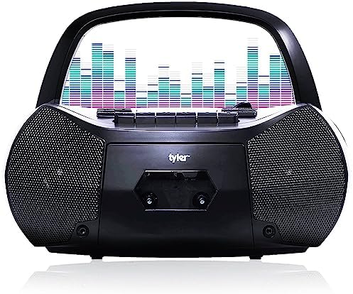 Tyler Portable Boombox CD Player and Cassette Player Combo AM/FM Radio ...