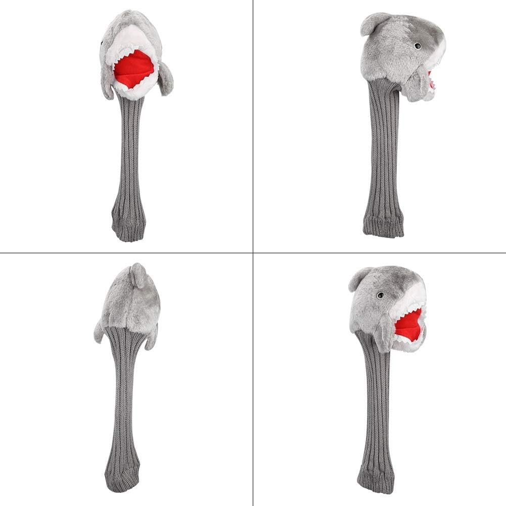 MAGT Golf Headcover, Shark Shape Knit Golf Putter Head Covers Plush ...