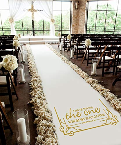 Wedding Aisle Runner White Aisle Runner Rug with Pull String for ...