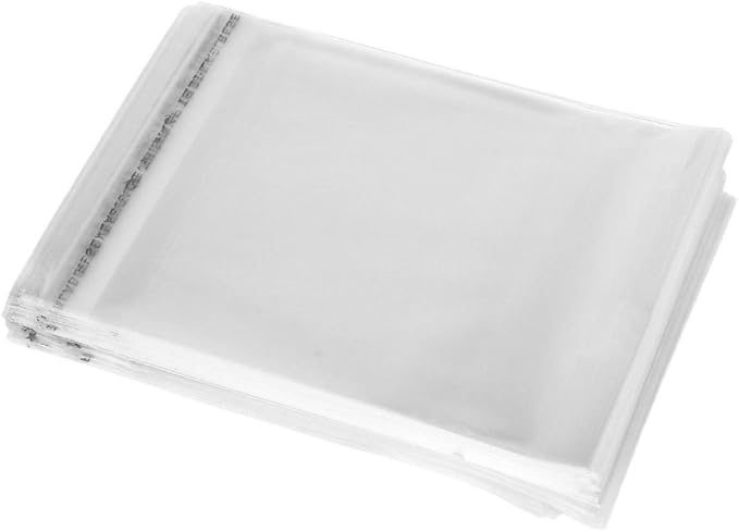 100 Clear Cellophane Cello Bags 12 x 16 Garment Display Self Adhesive ...