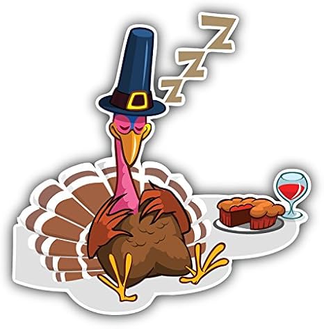 Sleeping Turkey Cartoon Animal Vinyl Sticker Aufkleber Graphic Art ...