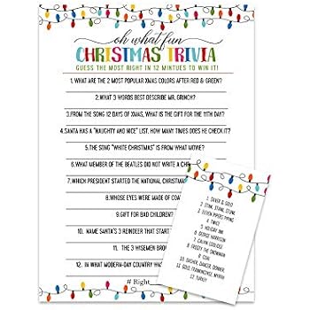 Amazon.com: Christmas Party Game Word Scramble Card (25 Pack) Great for ...
